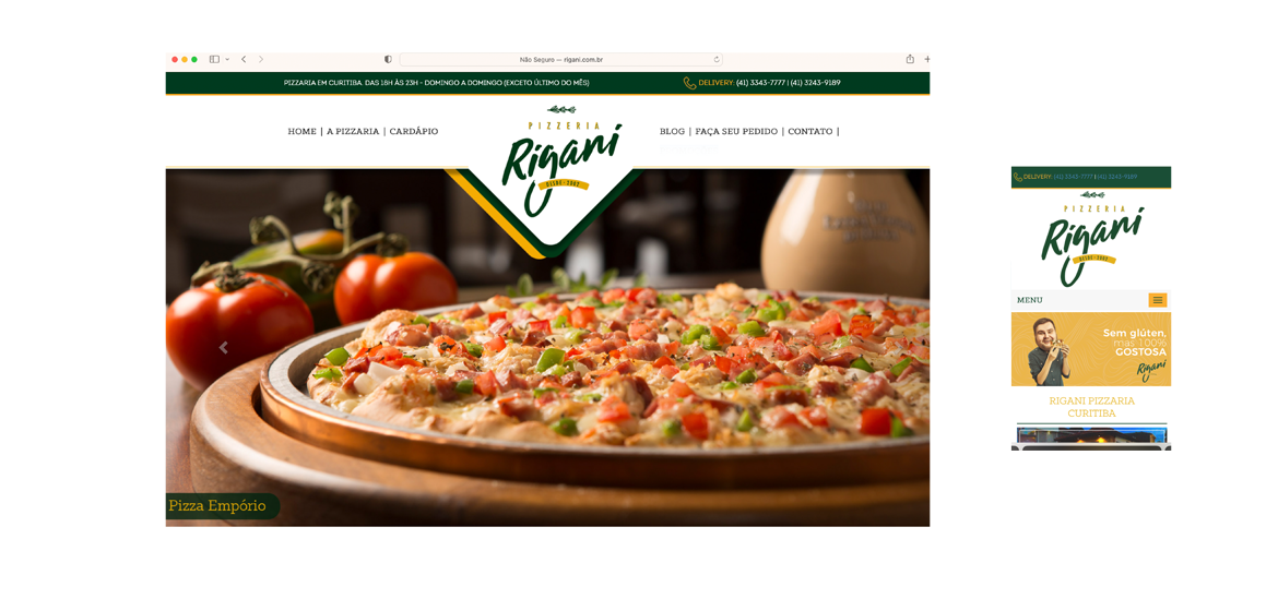 Rigani Pizzaria - CFW Agência Digital
